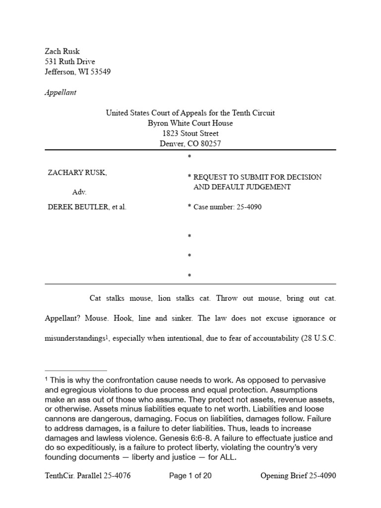 25-4090 Request To Submit For Default Judgement | PDF | Lawsuit ...
