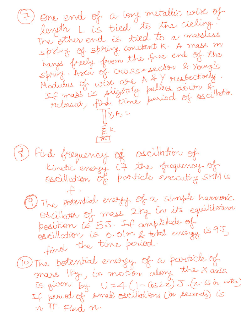 SHM Questions 2 | PDF