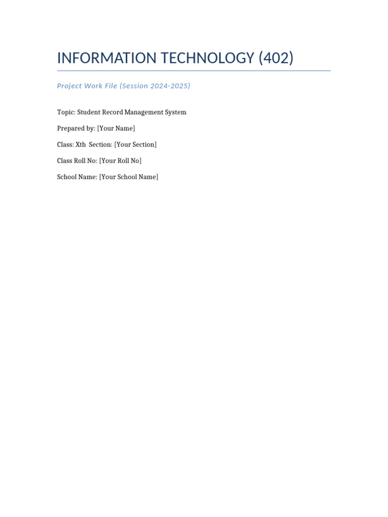 Student Record Management System Guide | PDF | Databases | Relational ...
