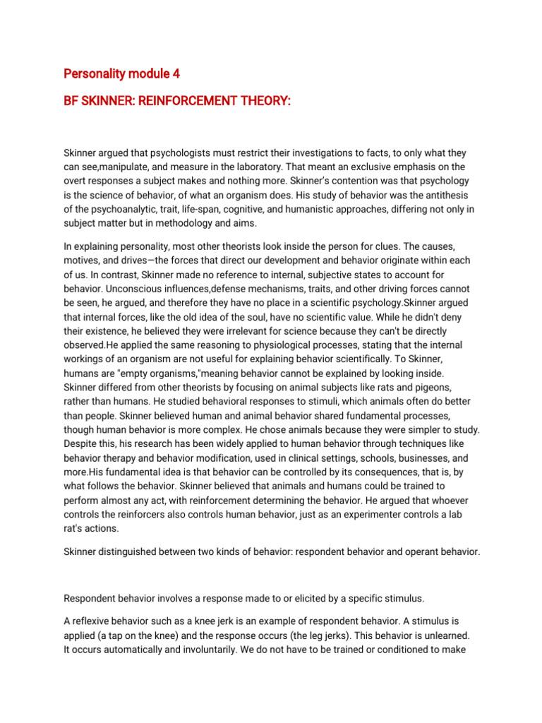 Personality Mod-4 | PDF