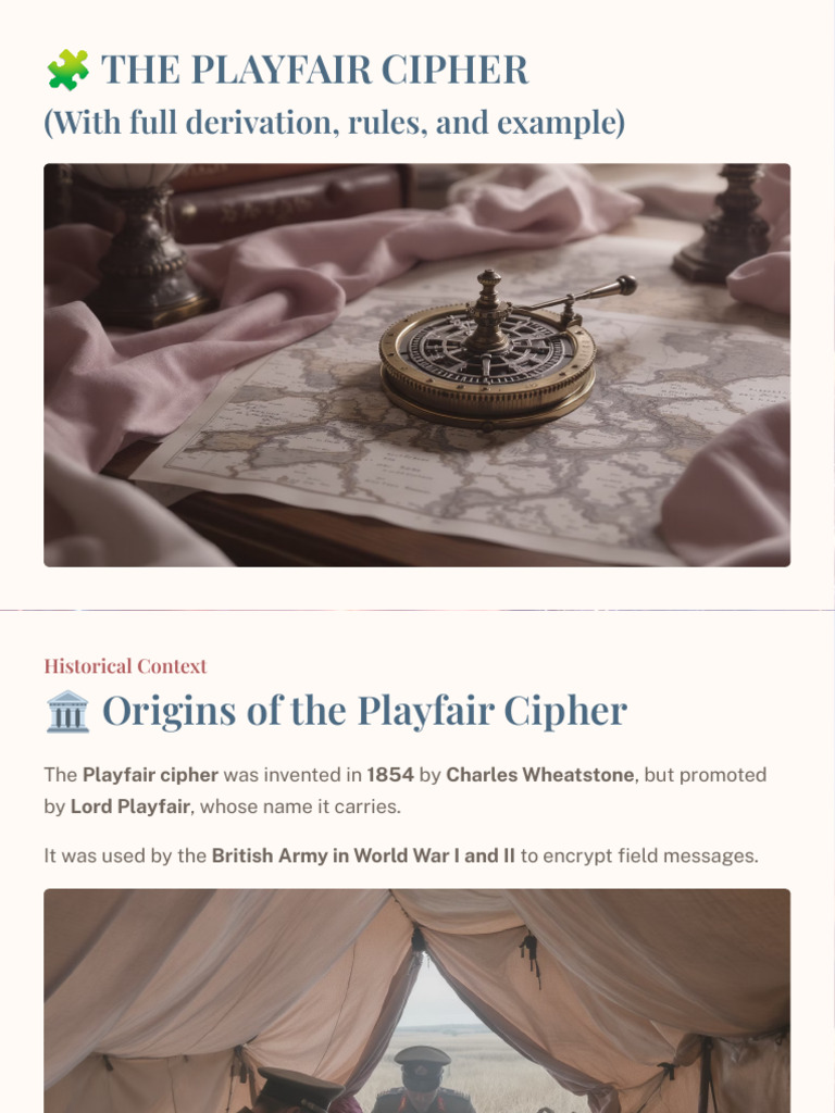 The Playfair Cipher | PDF