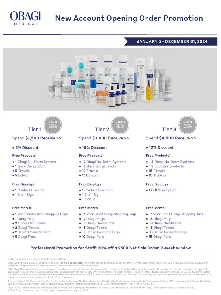 Obagi New Account Promotion 2024 | PDF | Promotion And Marketing ...