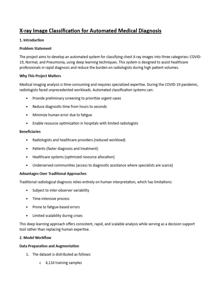 Xrays Classification CNN Summary | PDF | Radiology | Machine Learning