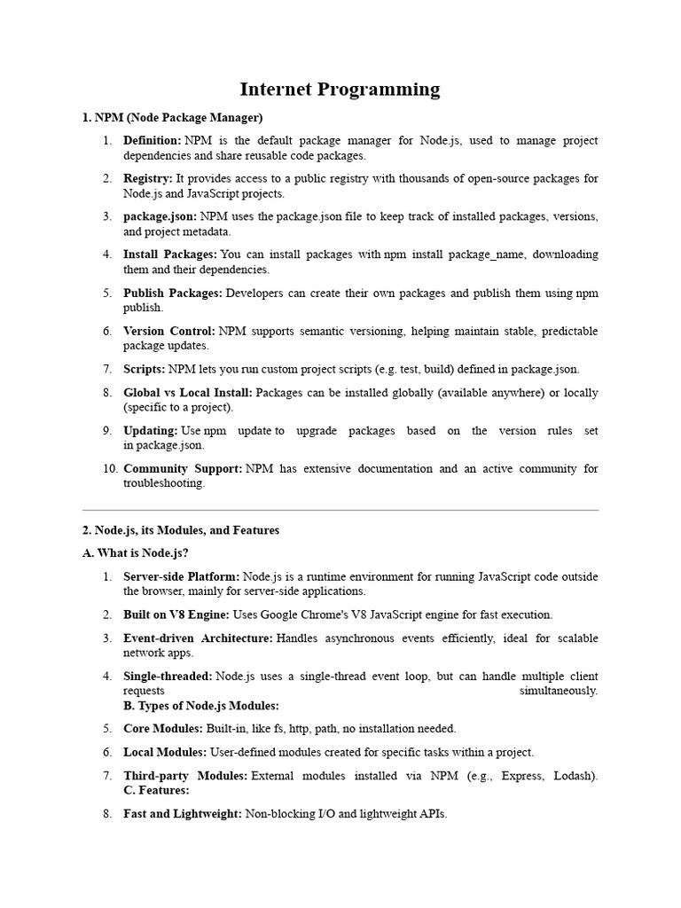 Internet Programming Imp Solution | PDF | Systems Architecture ...