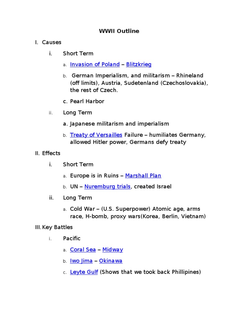 WWII Outline | PDF
