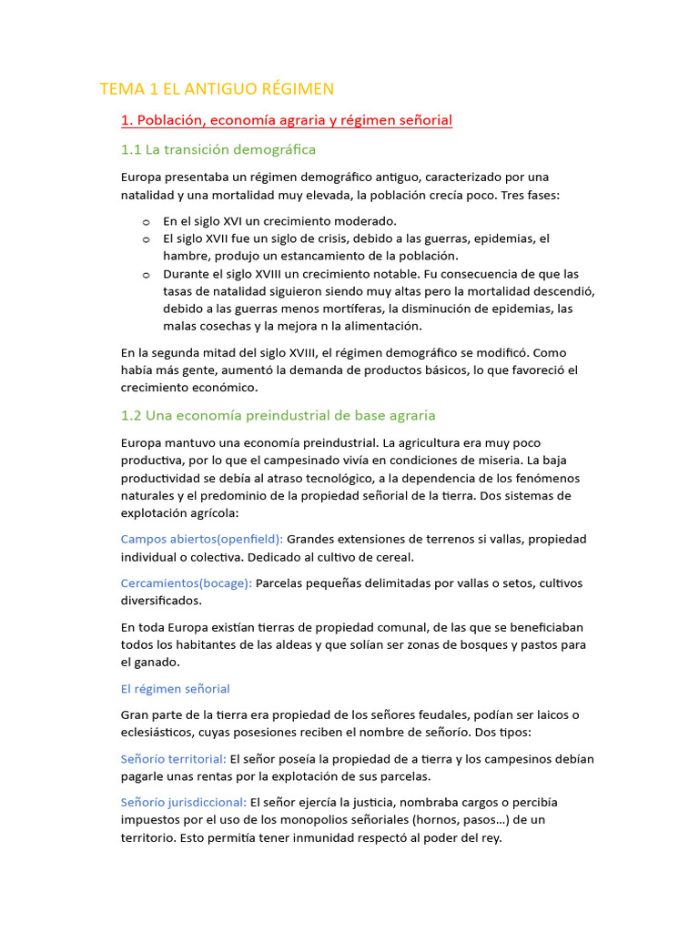 Economía y Sociedad del Antiguo Régimen | PDF | Era de iluminacion ...