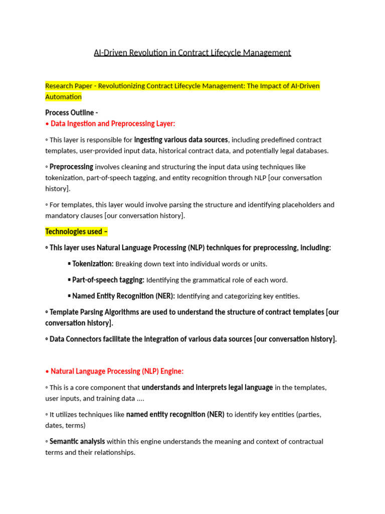 AI in Contract Lifecycle Management | PDF | Machine Learning ...