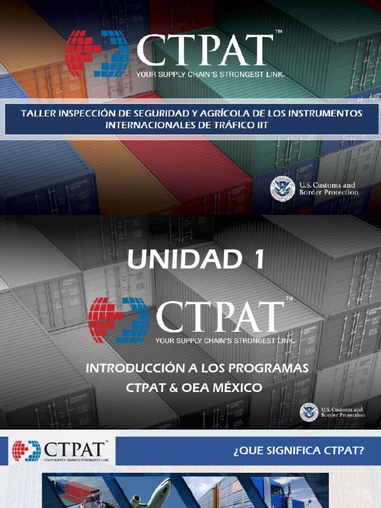 CTPAT y OEA: Seguridad en Comercio México | PDF | Aduanas y Protección ...