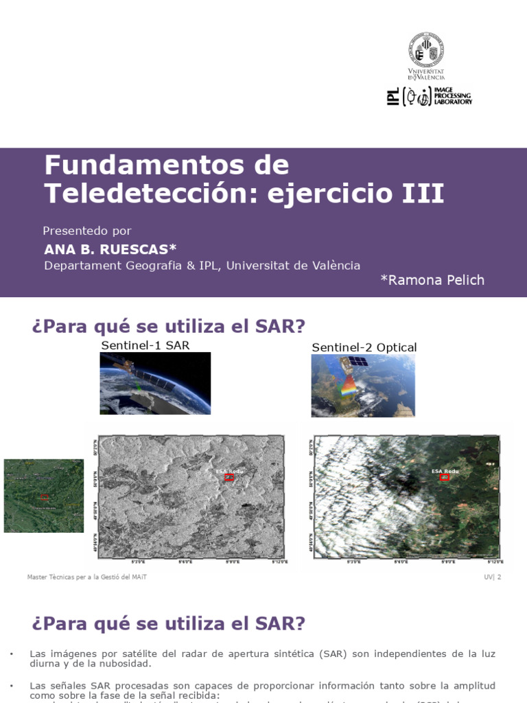 Técnicas de Procesamiento SAR en SNAP | PDF | Sensores remotos | Imagen