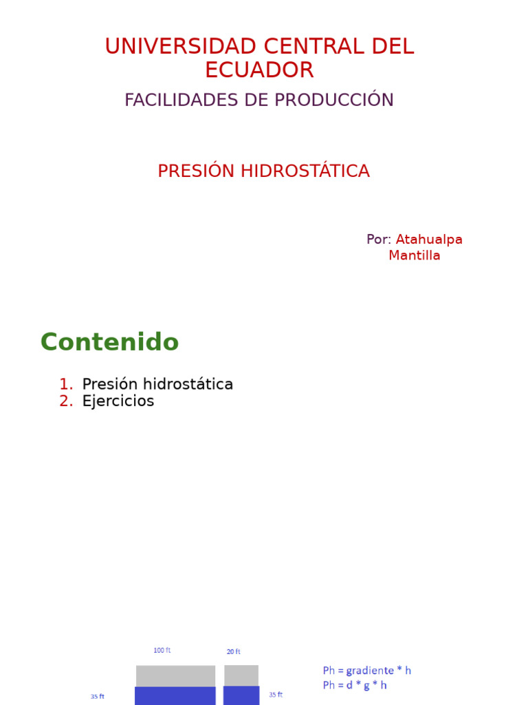 Presión Hidrostática | PDF