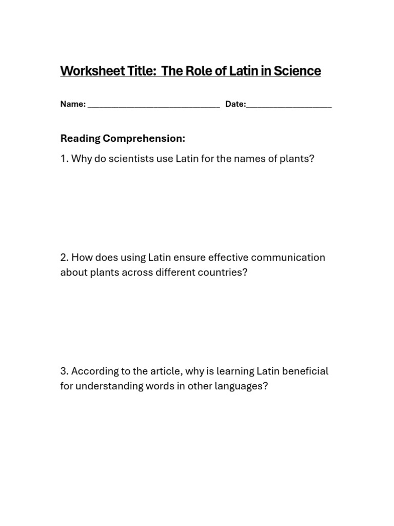 01 The Role of Latin in Science | PDF