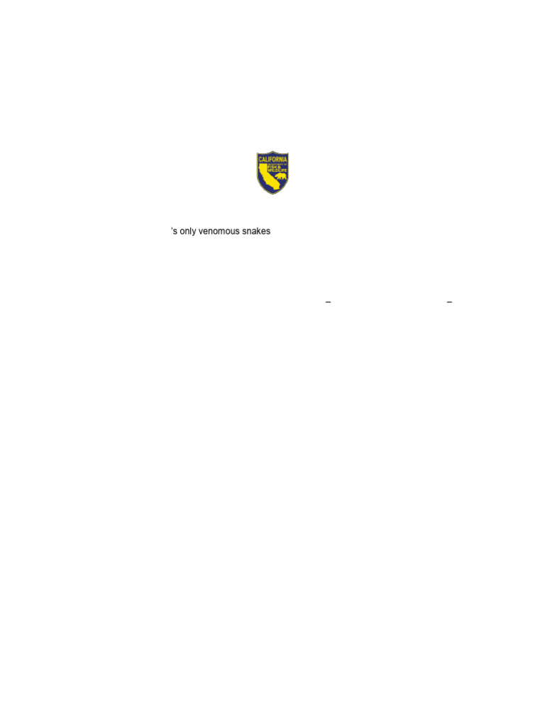 California Rattlesnakes - Info For Public - v3 | PDF | Rattlesnake | Snake
