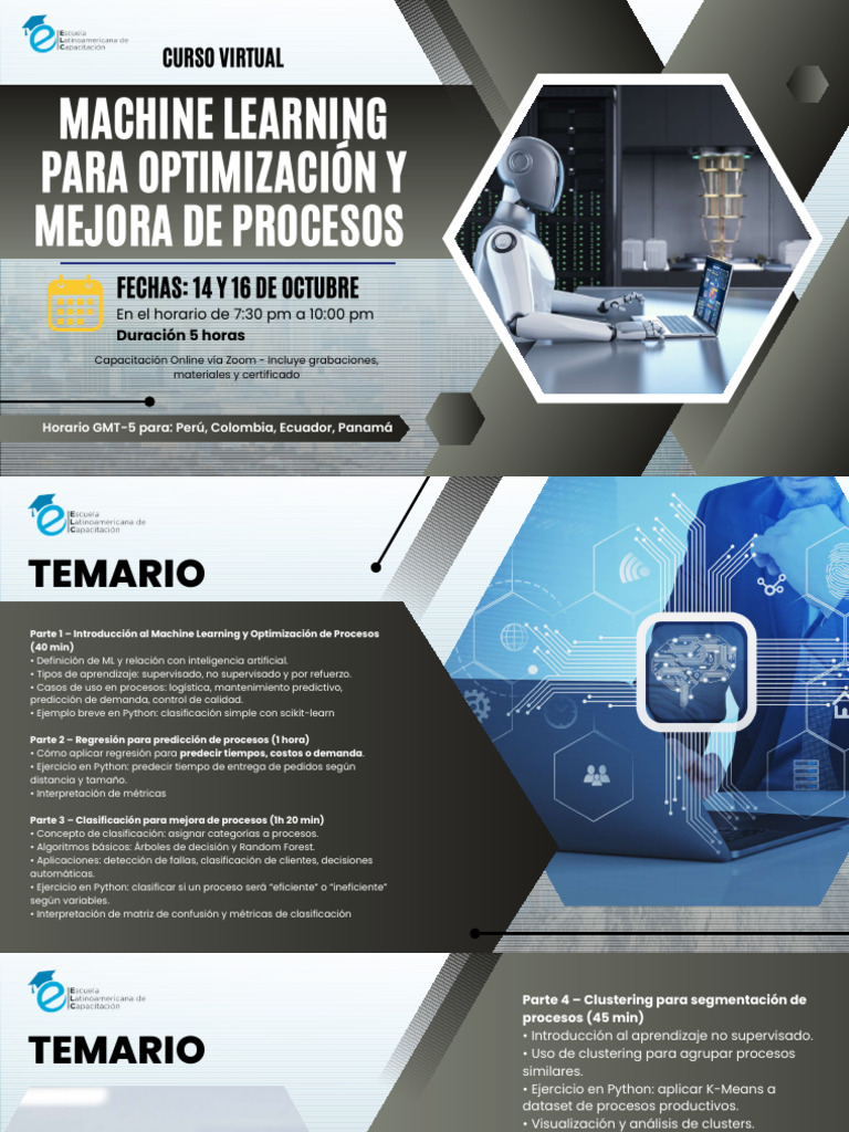 Machine Learning para Optimizacion y Mejora de Procesos - Compressed | PDF | Aprendizaje ...