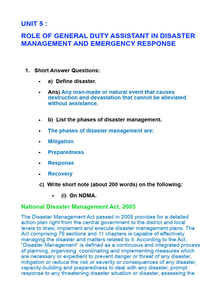 Health Care Unit 5 by Rishabh | PDF | Emergency Management | Fires