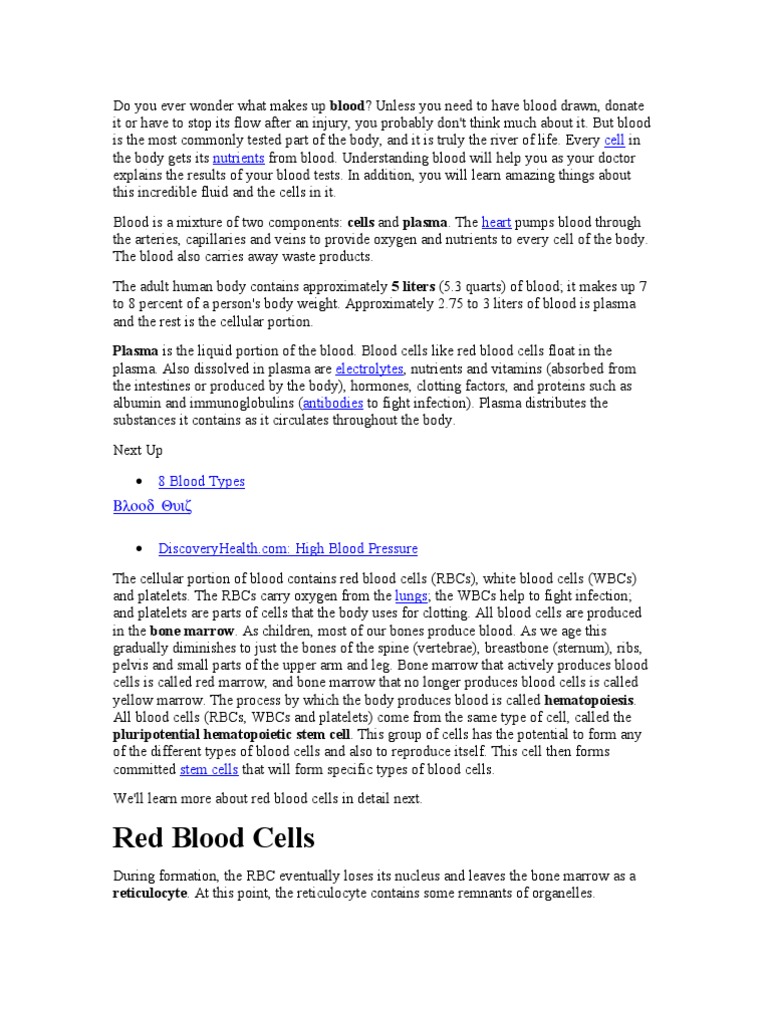 How Blood Works | PDF | Blood Type | Granulocyte