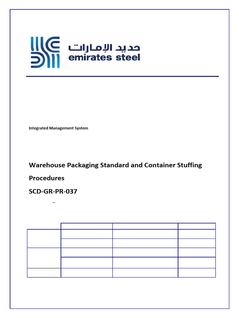 Warehouse Packaging & Stuffing Standards | PDF | Pallet | Warehouse