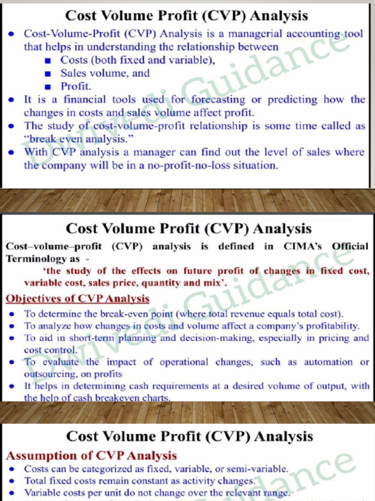 CVP Analysis | PDF