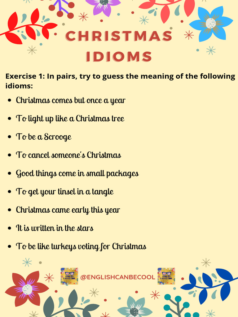 Christmas Idioms | PDF