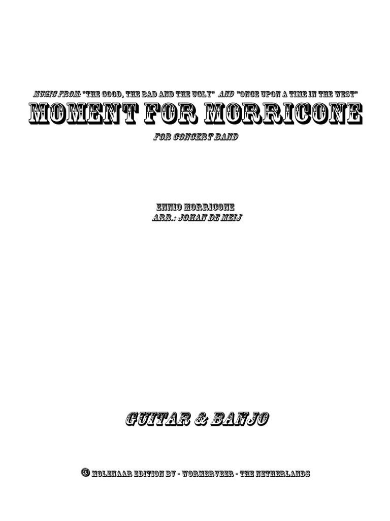 Moment for Morricone for Concert Band | PDF | Musical Forms | Elements ...