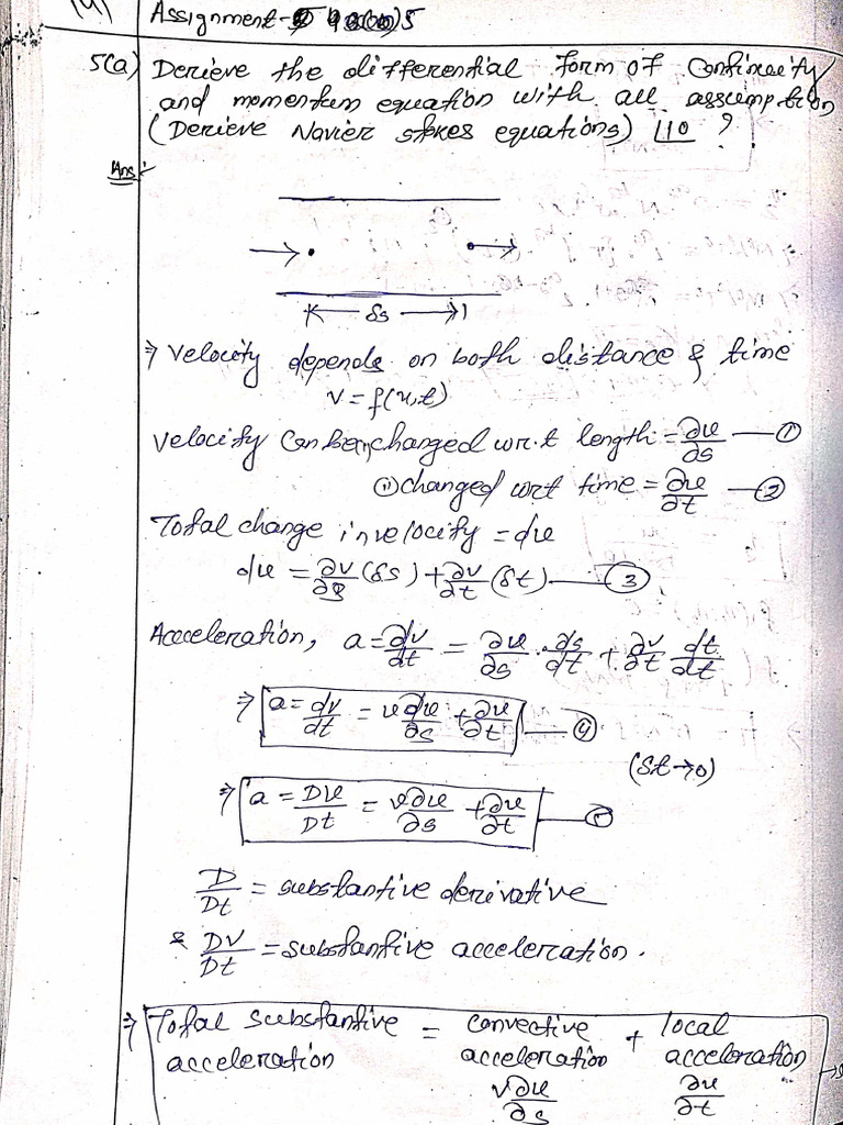 Fluid Dynamics Notes and Numerical | PDF