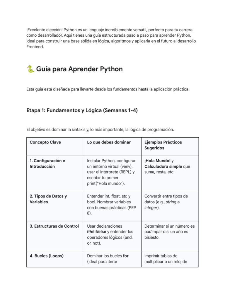 Guia para Aprnder Python | PDF | Python (lenguaje de programación) | Objeto (informática)