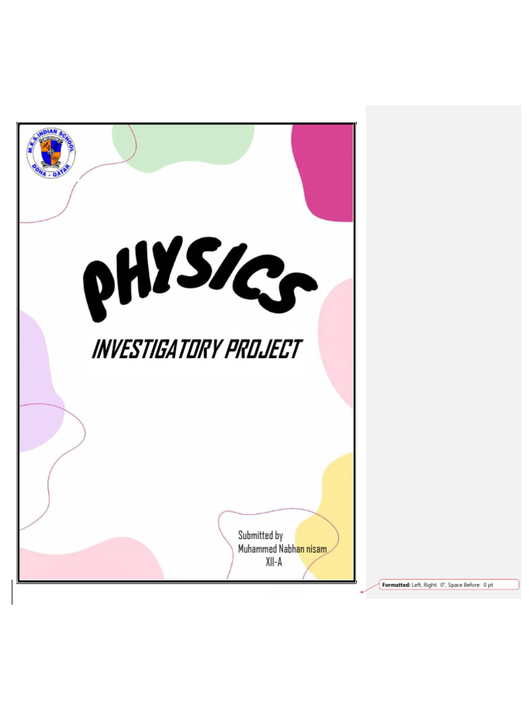 Self-Inductance Study Project Report | PDF | Inductor | Inductance