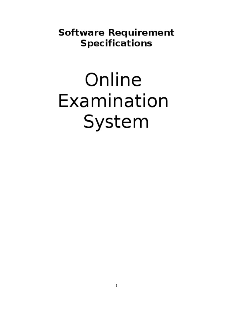 Online Examination System Requirements | PDF | Microsoft Windows | Test ...