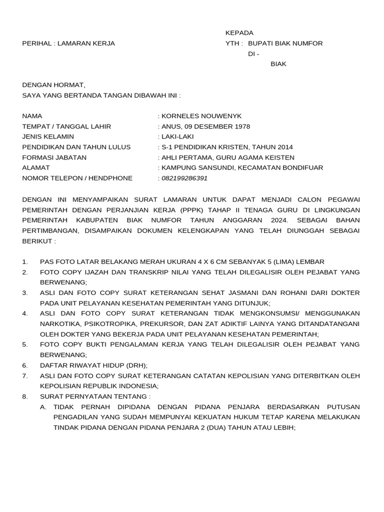 05 Contoh-Surat-Lamaran PPPK 2024 | PDF