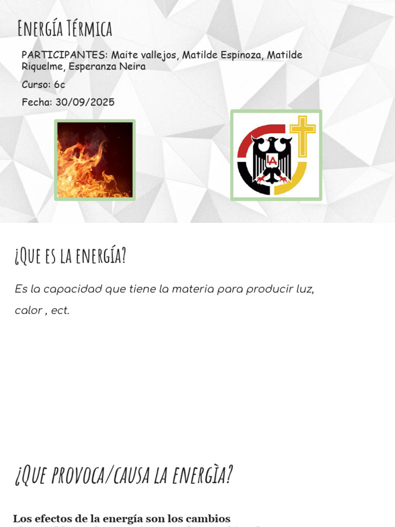 Energía Térmica: Definición y Usos | PDF