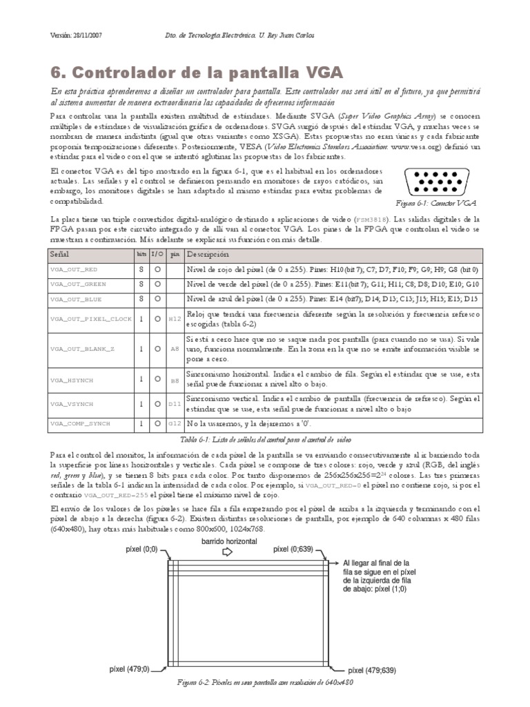 Dcse Prac6 Vga | PDF | Píxel | Monitor de computadora