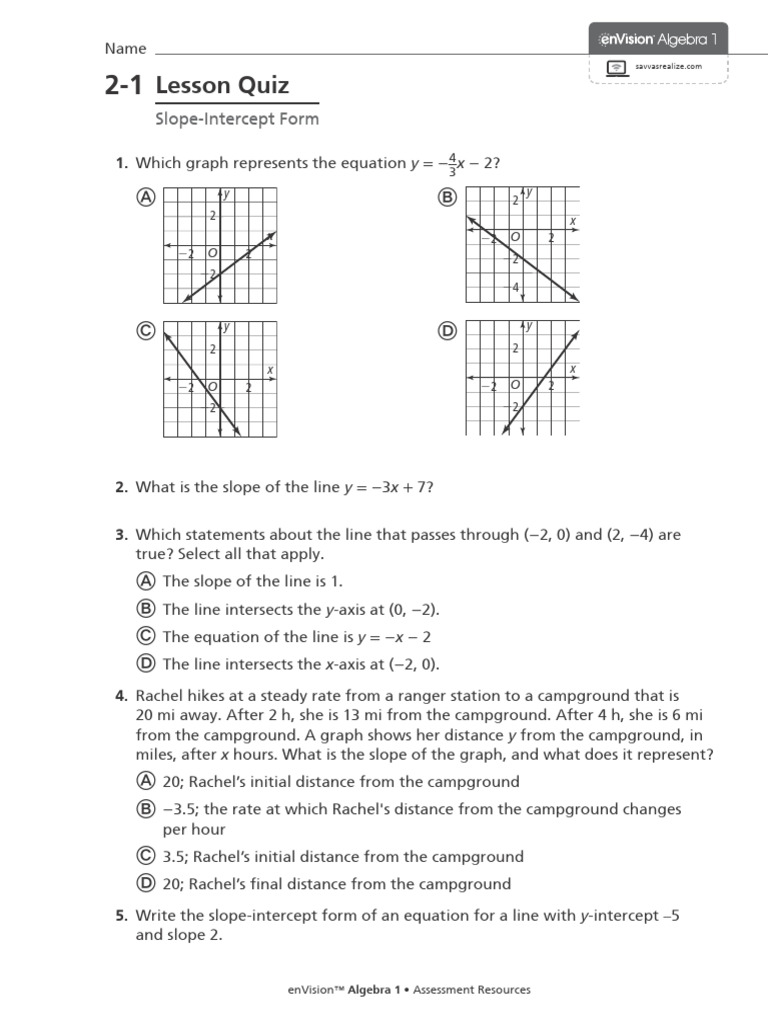Analyzing Slope in Hiking and Lines | PDF