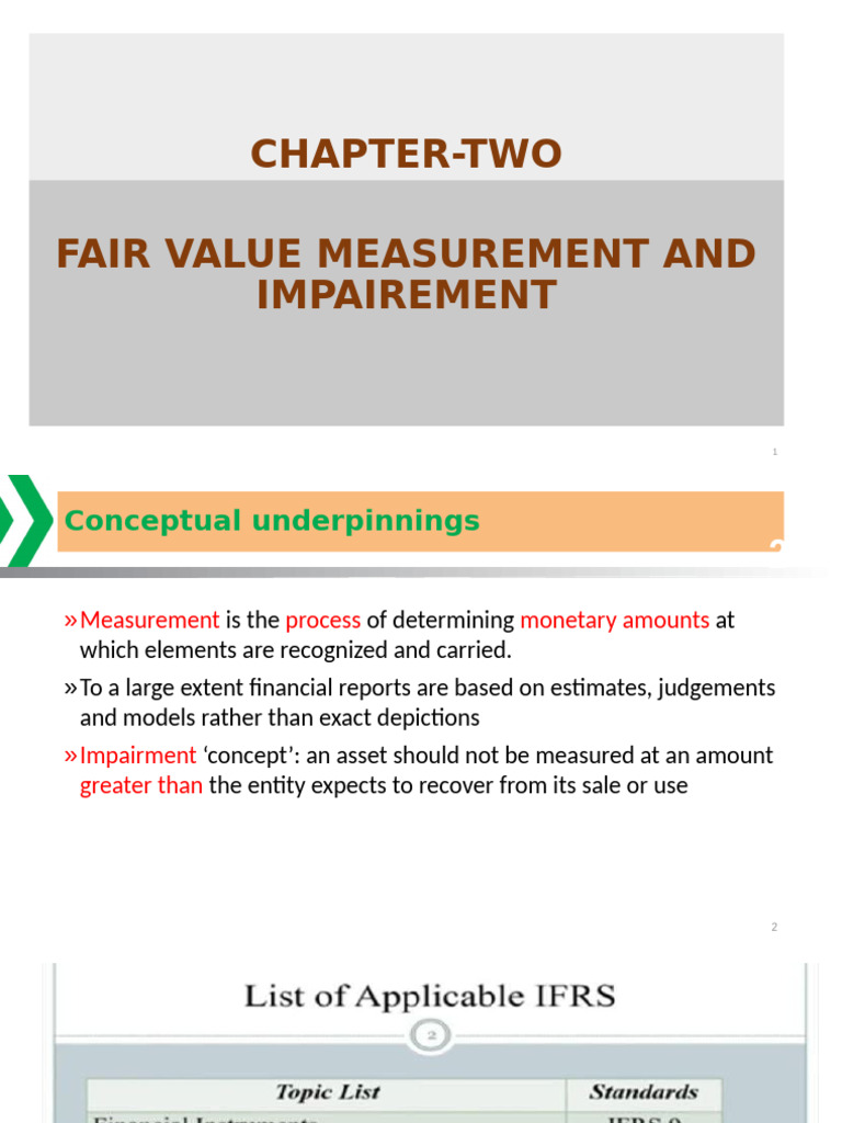Fair Value Measurement and Impairment Guide | PDF | Fair Value ...