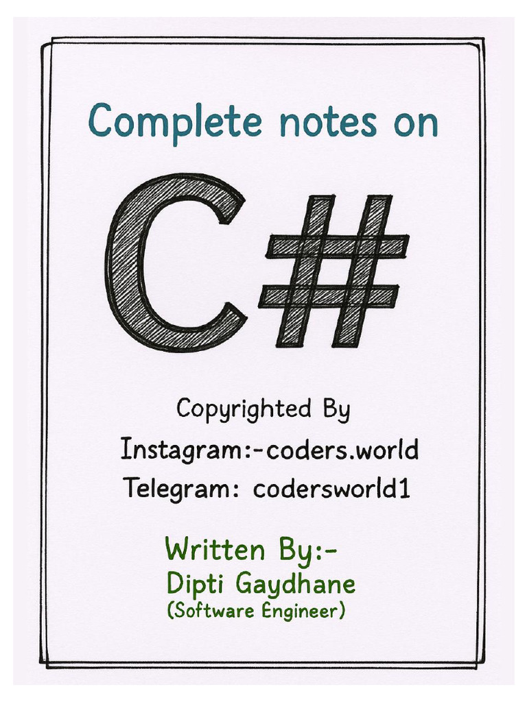 C# Handwritten Notes | PDF