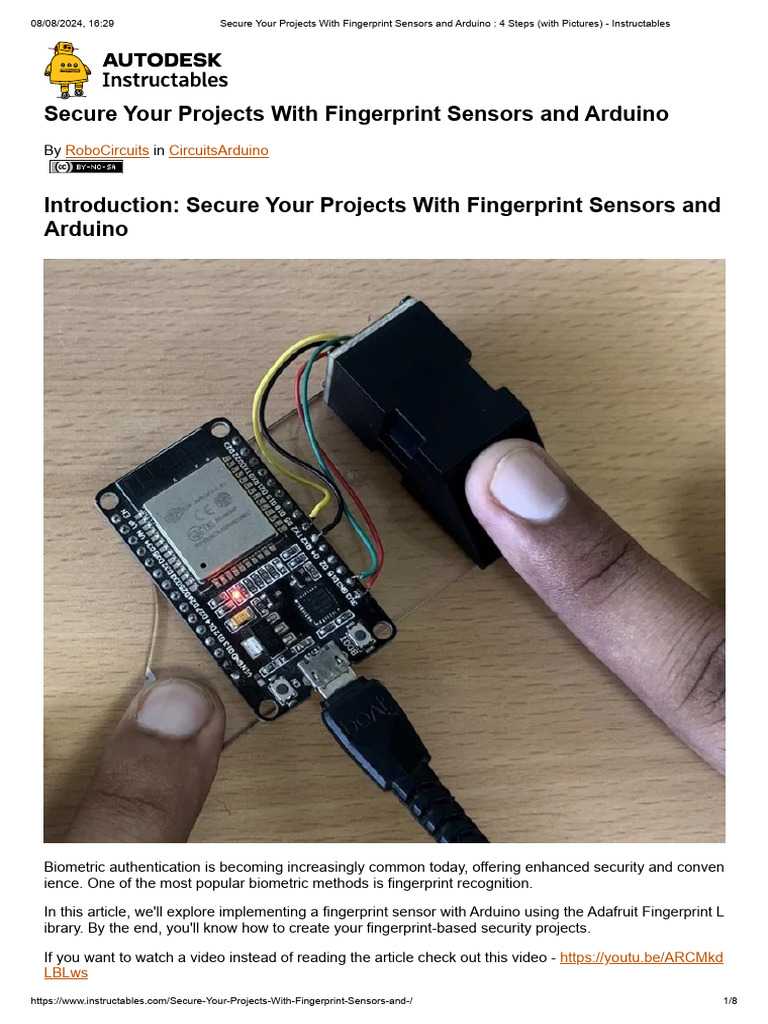 Secure Your Projects With Fingerprint Sensors and Arduino - 4 Steps ...