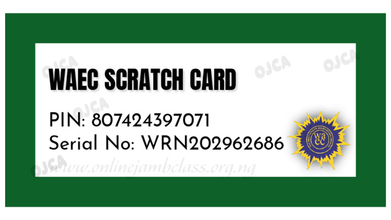 R.waec Scratch Card | PDF