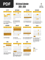 CIS School Calendar 2025-2026 | PDF | Academic Term | Observances