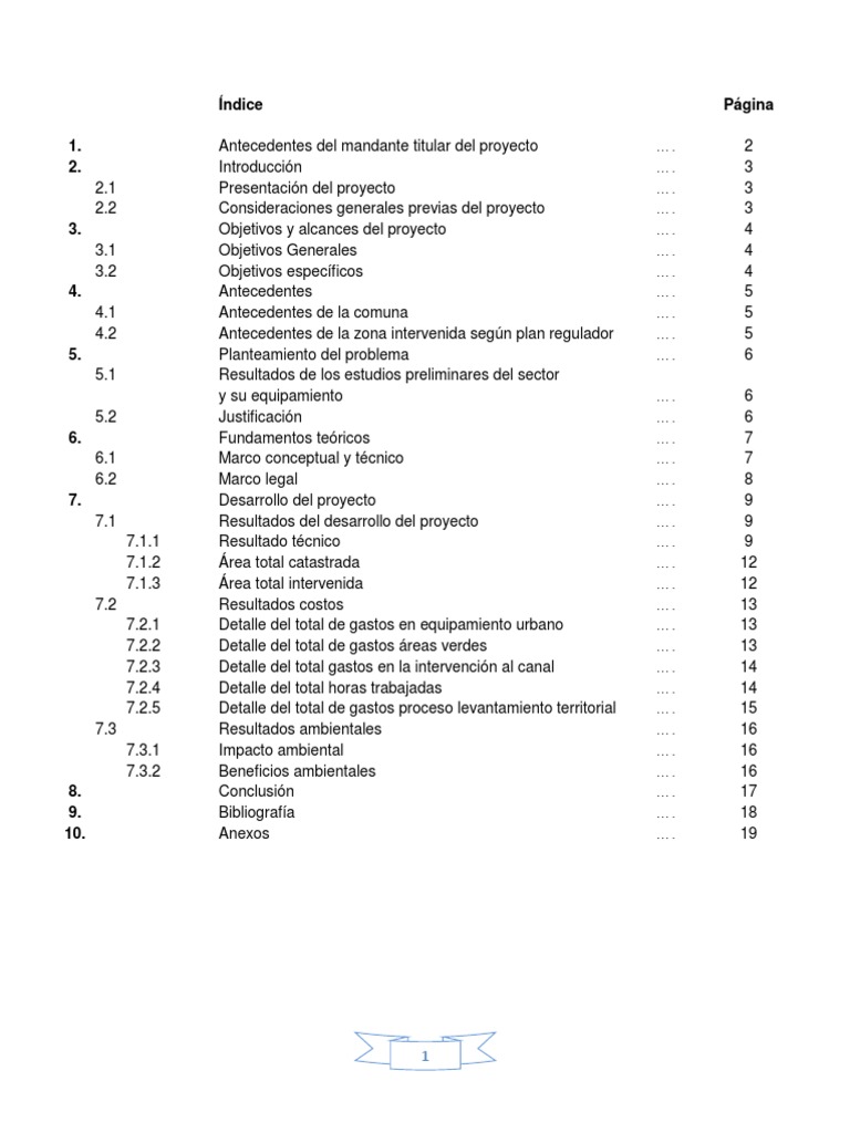 Ejemplo Proyecto de Mejoramiento Urbano | PDF | Santiago | Calle