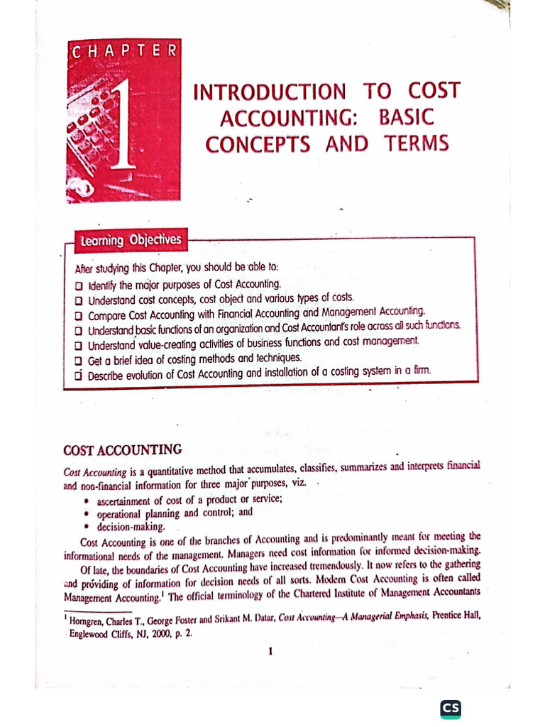 10.cost Accounting Introduction | PDF