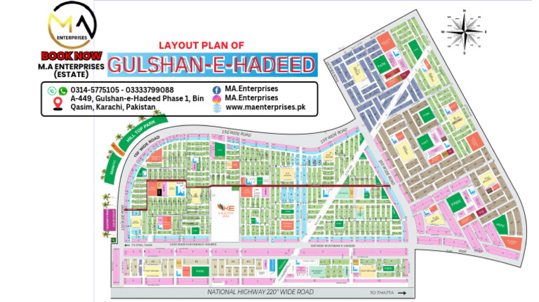 Gulshan-E - Hadeed Map | PDF