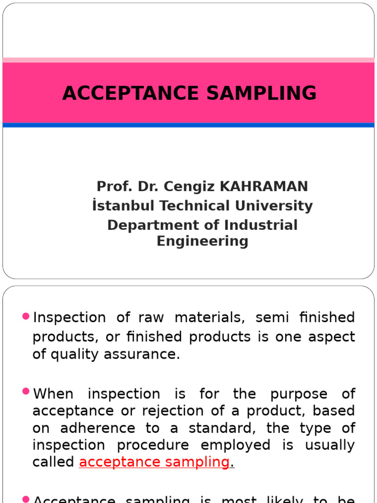 Acceptance Sampling 2 | PDF | Sampling (Statistics) | P Value