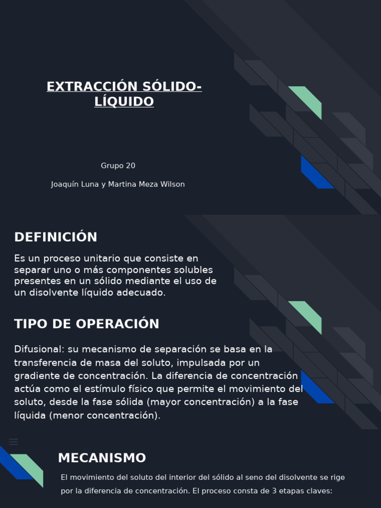 Proceso de Extracción Sólido-Líquido | PDF | Solubilidad | Concentración