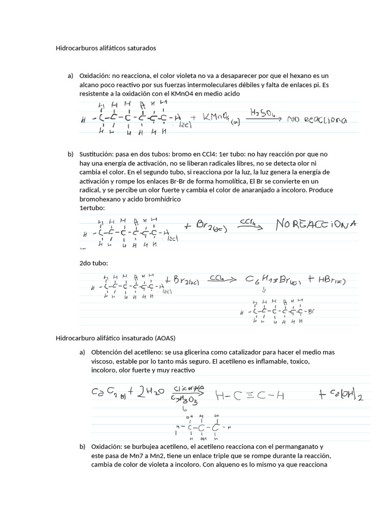 Hidrocarburos Alifáticos Saturados | PDF | Hidrocarburos | Amoníaco