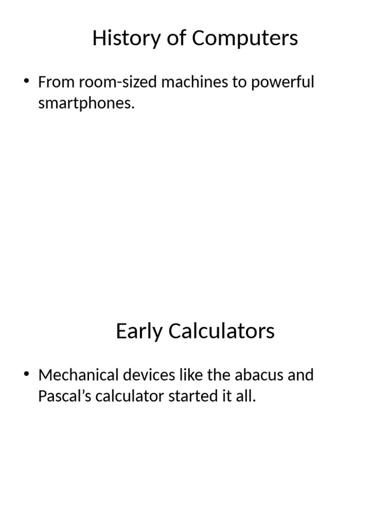 History of Computers Presentation | PDF