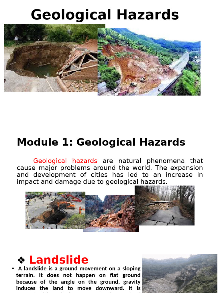 Module 1 Quarter 2 DRRR | PDF | Sinkhole | Landslide