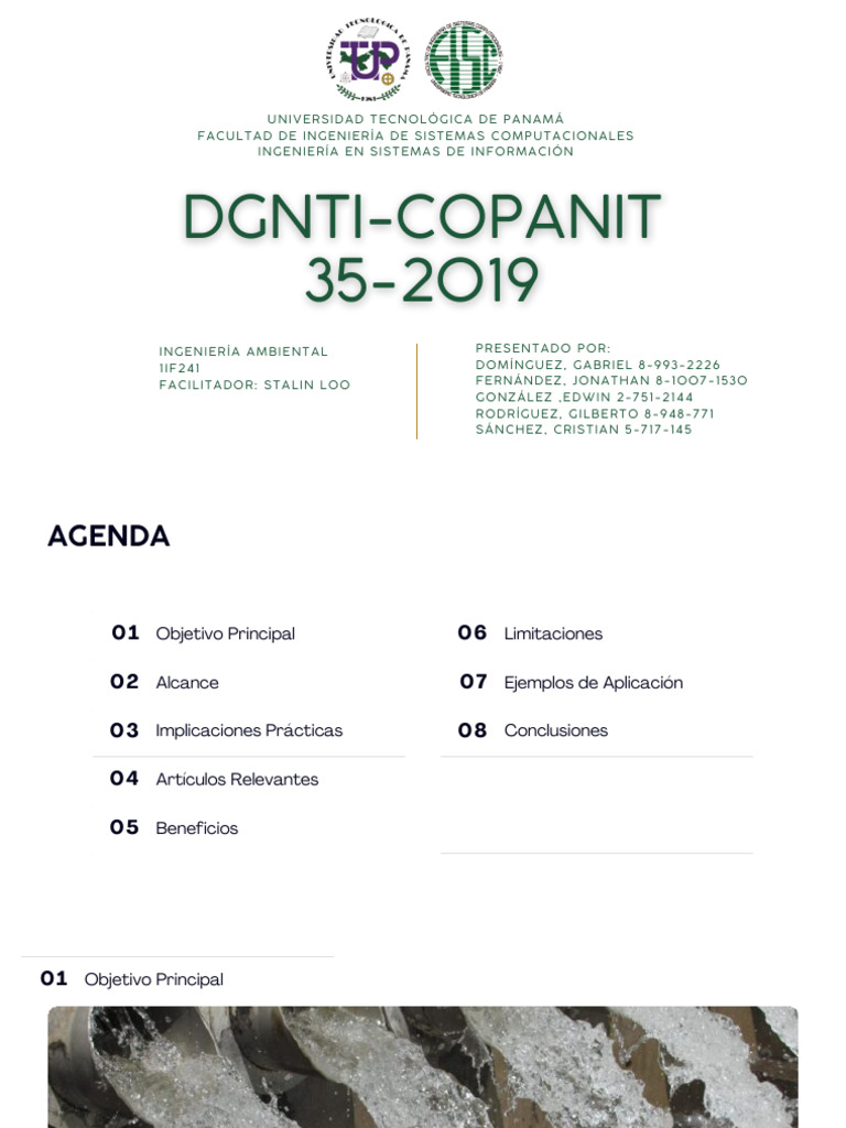 Reglamento DGNTI-COPANIT 35-2019 | PDF | Tratamiento de aguas ...