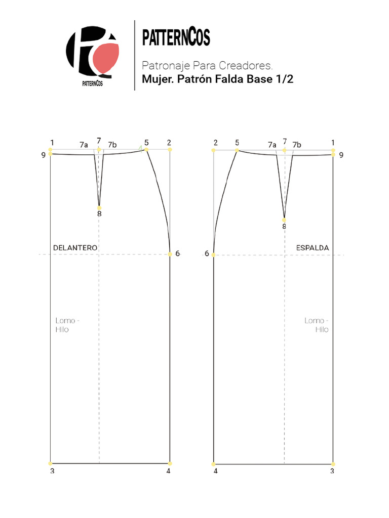 02 Falda Base Mujer PatternCos Academia | PDF