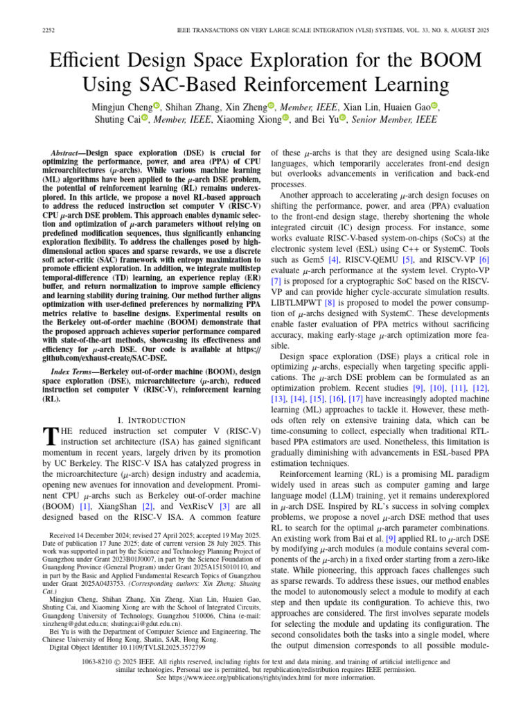 Efficient Design Space Exploration For The BOOM Using SAC-Based ...