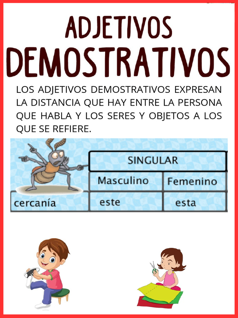 Los Adjetivos Demostrativos | PDF
