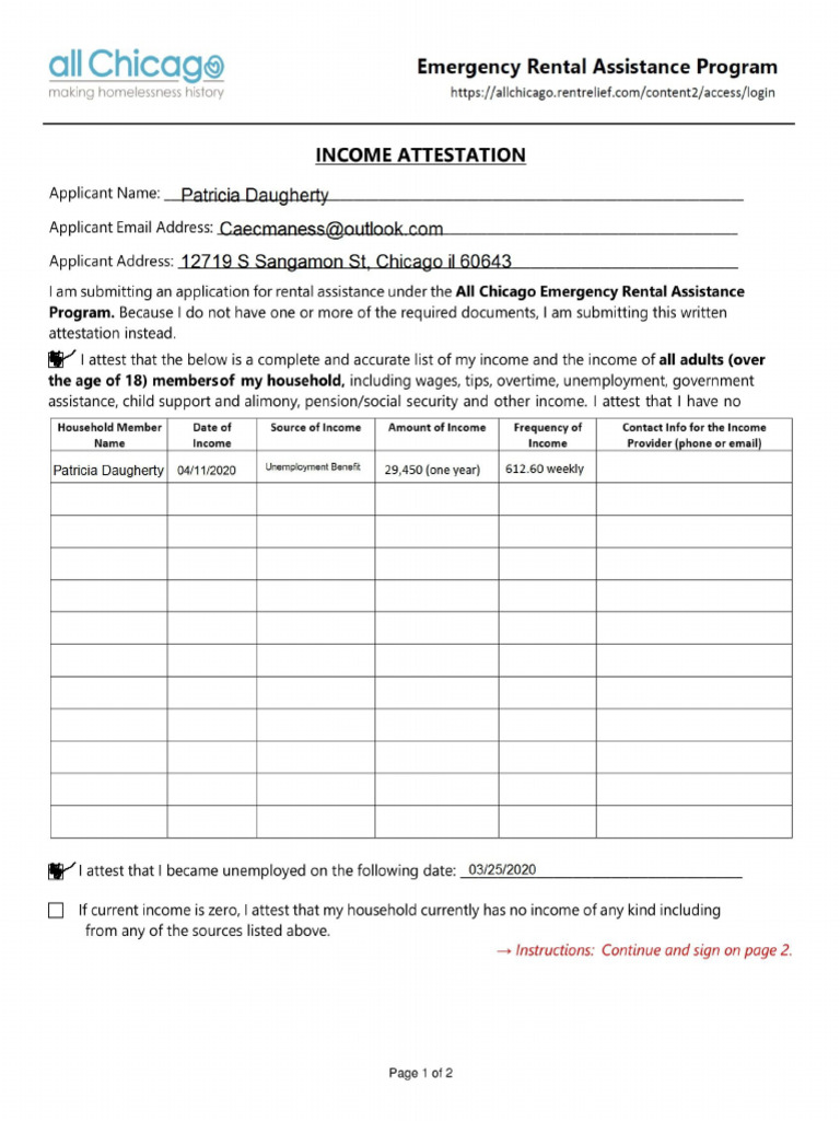 Income Attestation | PDF