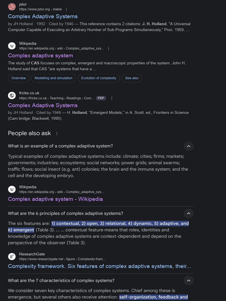 Complex Adaptive Systems, Holland | PDF | System | Cognitive Science